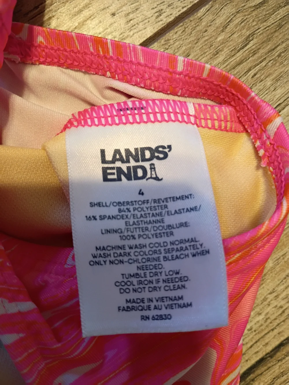Lands' End | Swim | Lands End Pink Striped Girls Two Piece Bathing Suit ...
